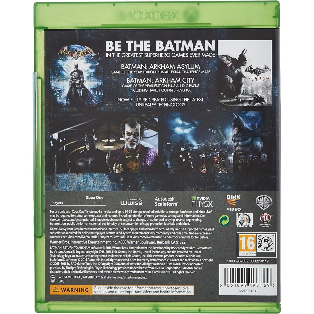 Batman Return to Arkham (Xbox One) | Gadcet UK