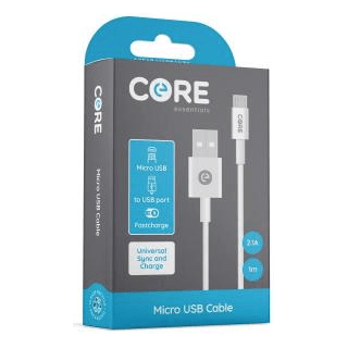 Core Micro USB Cable 1M Fast Charge | Gadcet UK £4.99 Core Core Micro USB Cable 1M Fast Charge