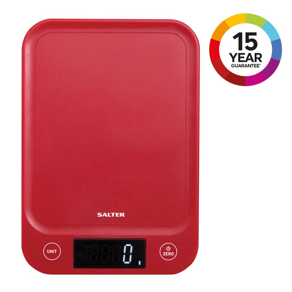 SALTER 5kg Digital Kitchen Scale - Red– Gadcet UK
