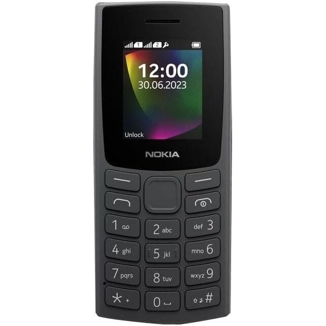 Nokia 106 (2023) 2G, Dual SIM, Charcoal, Unlocked, Basic Button Phone ...