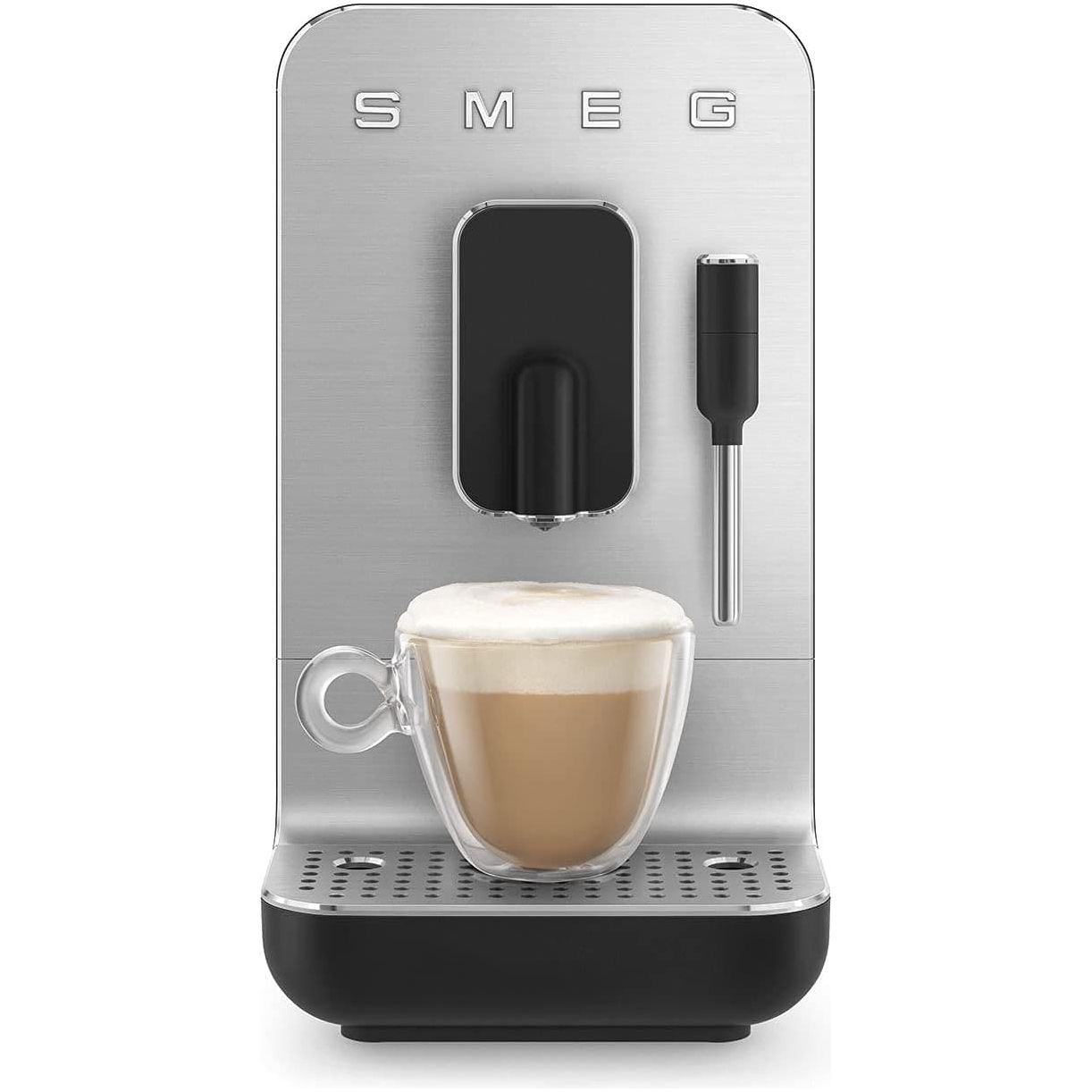 Smeg BCC02BLMUK Bean to Cup Coffee Machine, Retro 50's Style, Steam Wa ...