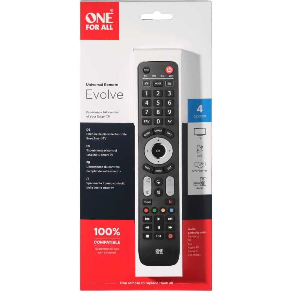 One For All Evolve 4 URC7145 Universal Remote Control– Gadcet UK