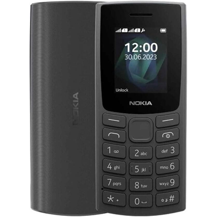 Nokia 106 (2023) 2G, Dual SIM, Charcoal, Unlocked, Basic Button Phone ...
