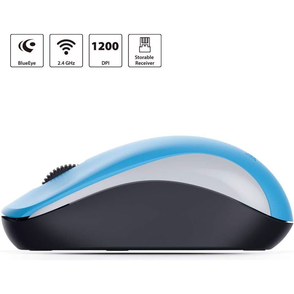 Genius NX 7000 Wireless Mouse 1200 DPI; 2.4 GHz - Blue-Eye Sensor - Bl ...