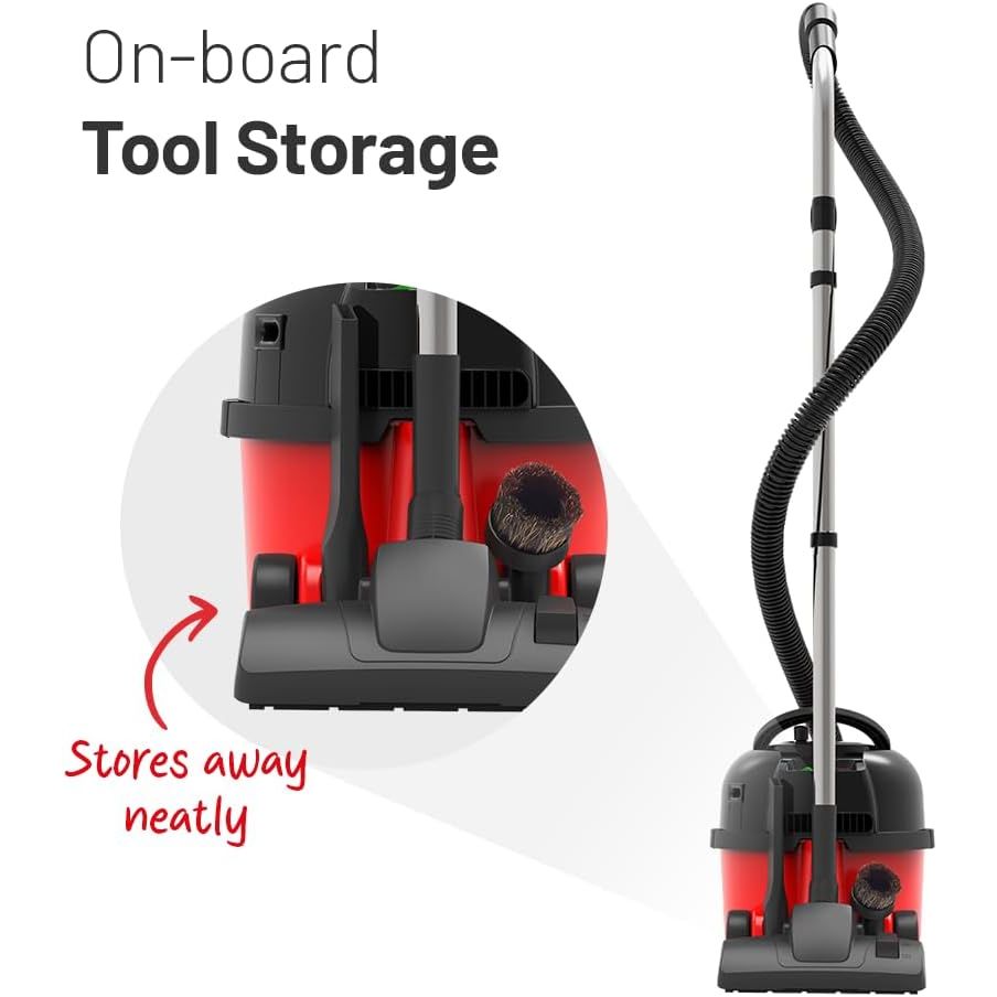 NUMATIC Henry HVR 160-11 Bagged Cylinder Vacuum, 620 W, 6 Litres, Red ...