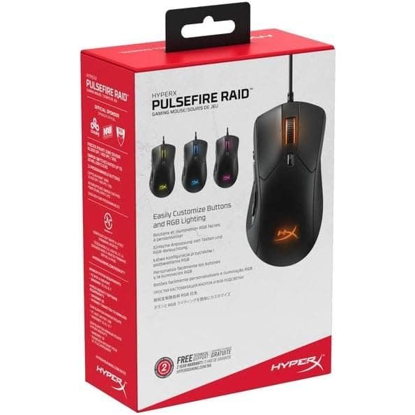 HyperX Pulsefire Raid – Ergonomic – 11-button programmable RGB Gaming ...
