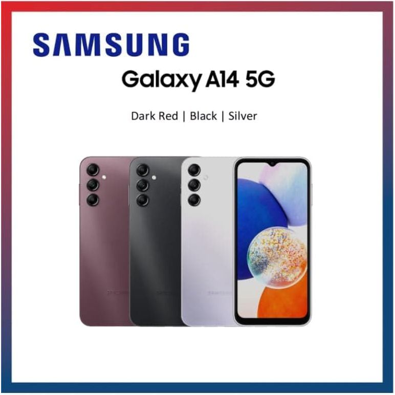 Samsung Galaxy A14 5G 64GB 4GB Dual SIM Unlocked Dark Red Mobile Phone ...