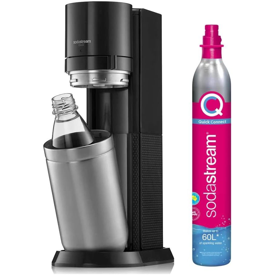 SodaStream Duo Sparkling Water Maker - 2x 1L Bottles, BPA-Free, Glass ...