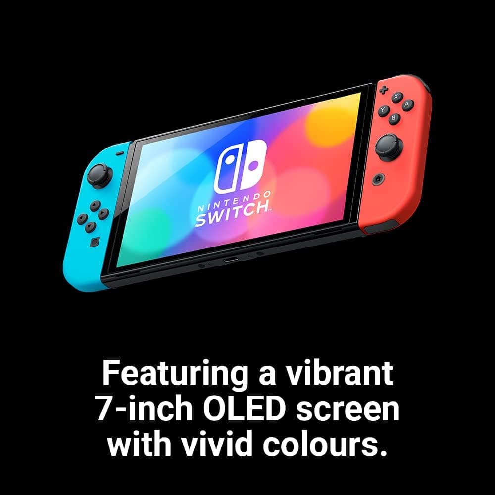 Nintendo Switch OLED Console - Neon Blue & Neon Red | Gadcet UK Video ...