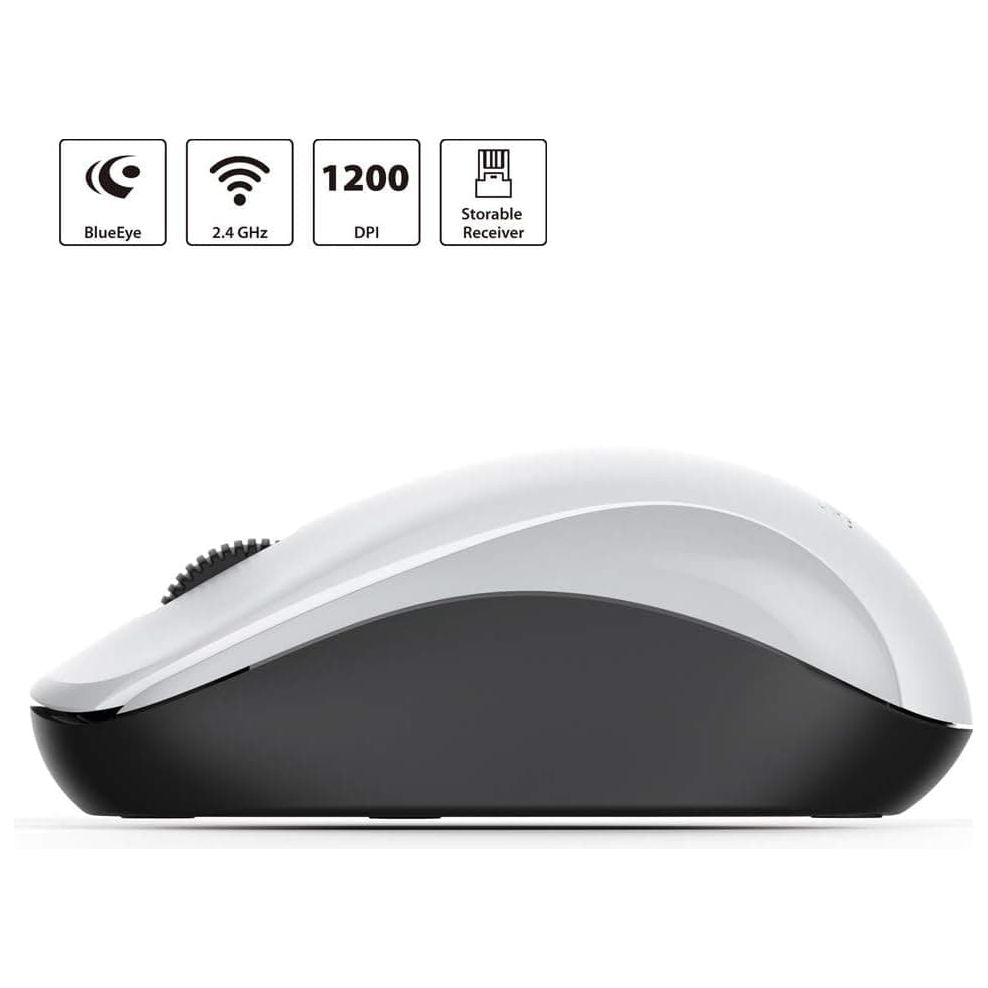 Genius NX 7000 Wireless Mouse 1200 DPI; 2.4 GHz - Blue-Eye Sensor - Wh ...