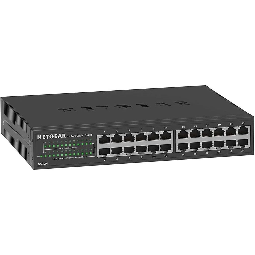 NETGEAR GS324 24-Port Gigabit Ethernet Switch | Unmanaged, Silent ...