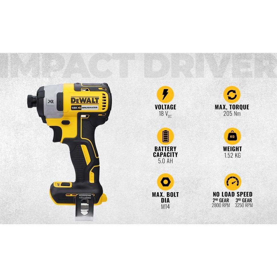 DeWalt DCF887N XR 18V Brushless Impact Driver – 3-Speed, Bare Unit ...
