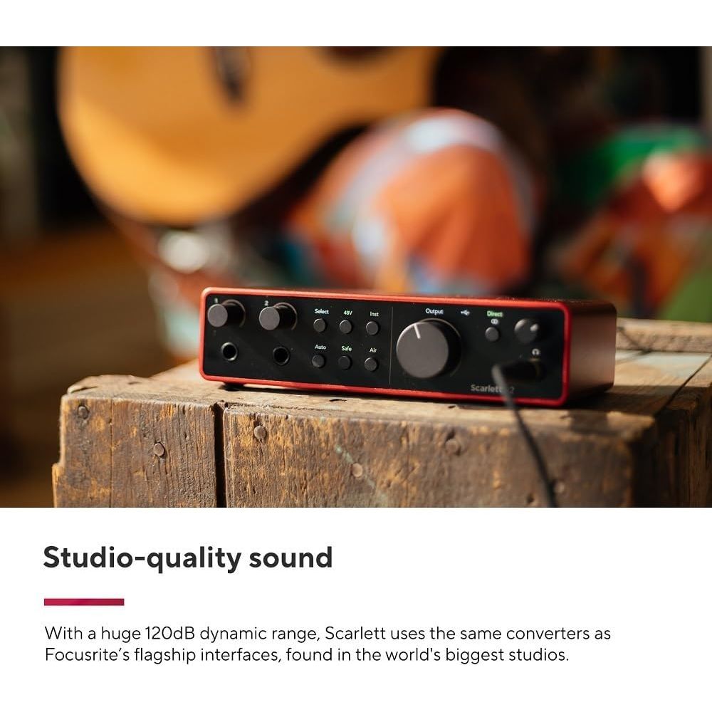 Focusrite Scarlett 2i2 Studio 4th Gen USB Audio Interface Bundle – Con ...