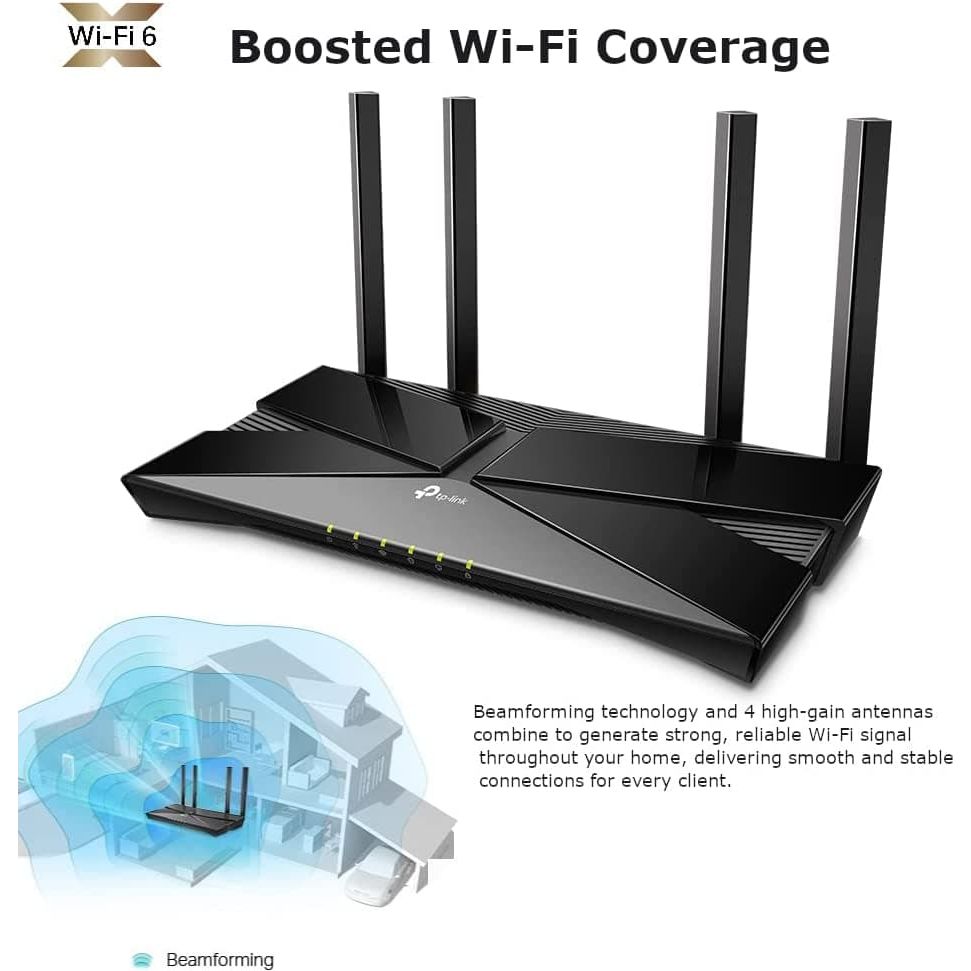 TP-Link Next-Gen Wi-Fi 6 AX1500 Mbps Gigabit Dual Band Wireless Cable ...