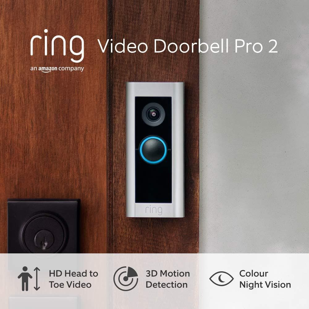 Ring Video Doorbell Pro 2, HD Head to Toe Video, 3D Motion Detection ...