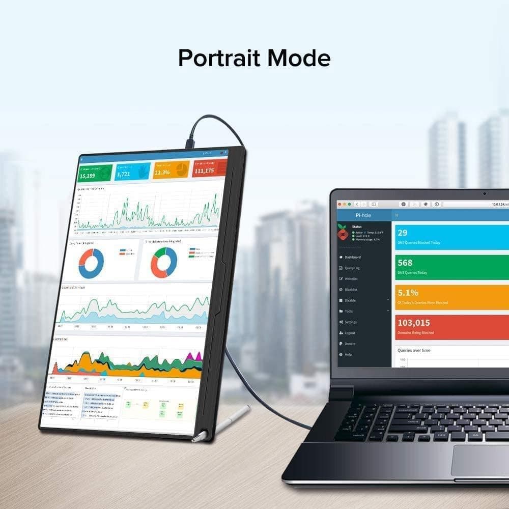 UPERFECT Portable Monitor, 15.6" Portable Monitor, 1920×1080 Full HD ...