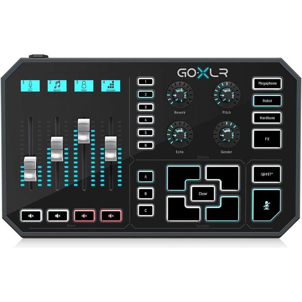 TC Helicon GoXLR 4-Channel Mixer with Motorized Faders, Sound Board ...