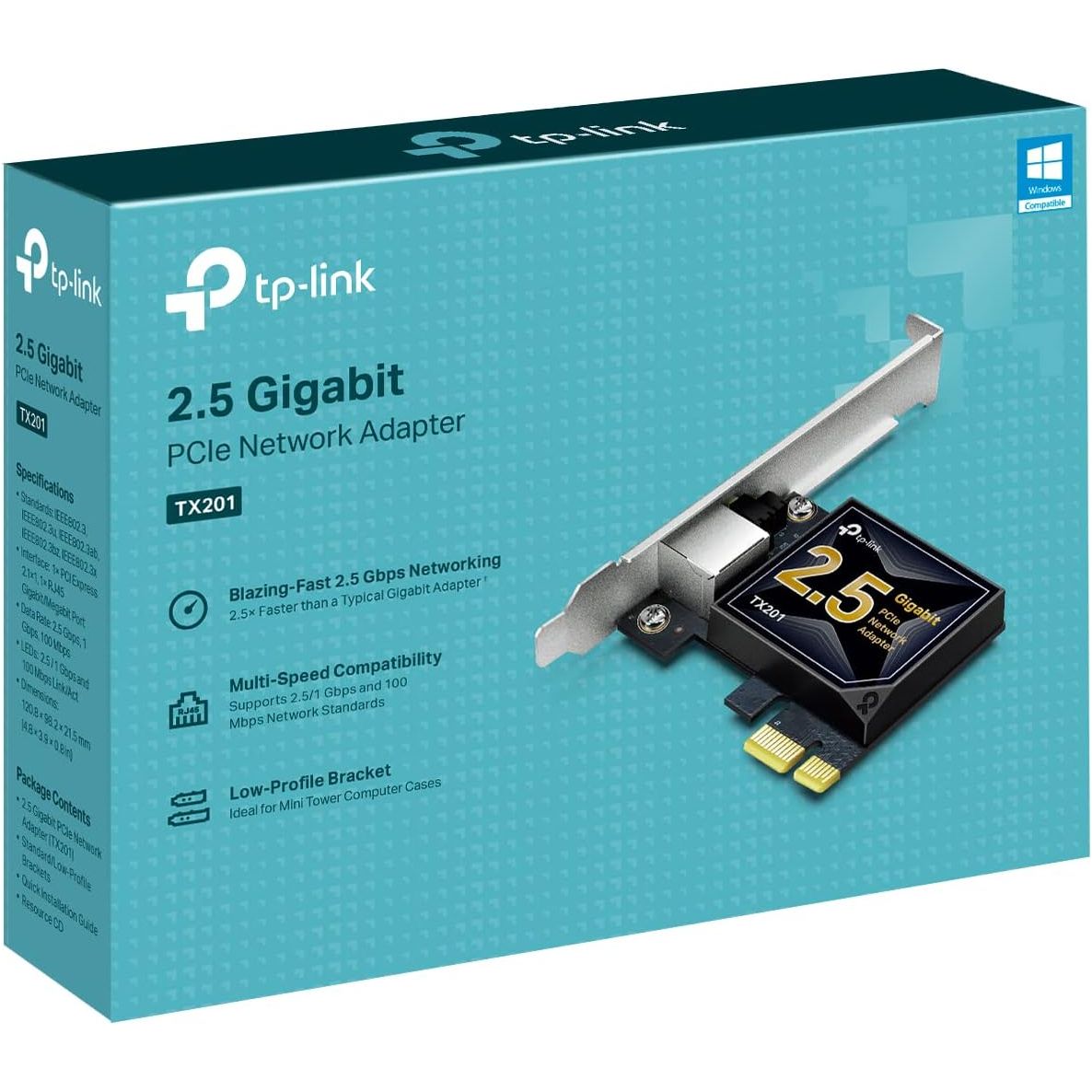 TP-Link TX201 2.5 Gigabit Ethernet Network Adapter, PCIe with Low ...