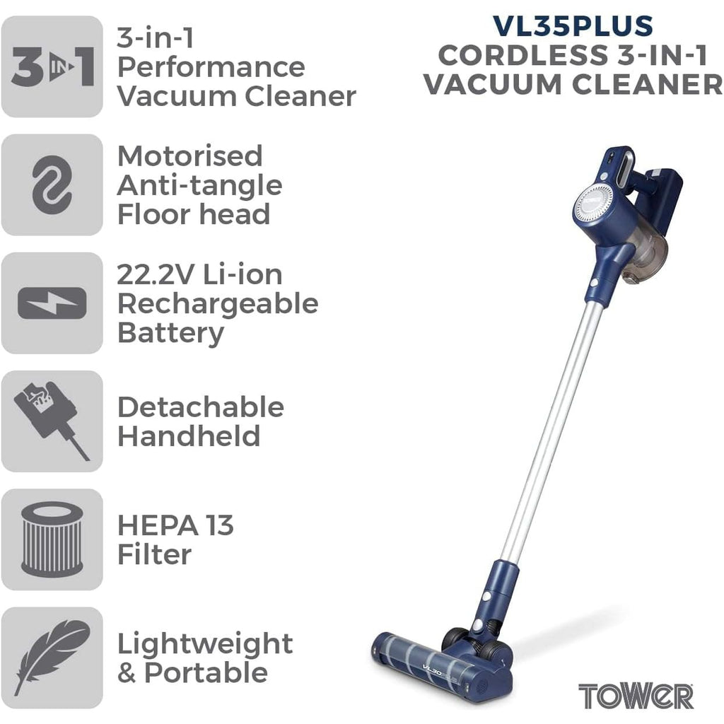Tower T513008 VL35 Cordless 3-in-1 Vacuum Cleaner | Gadcet UK