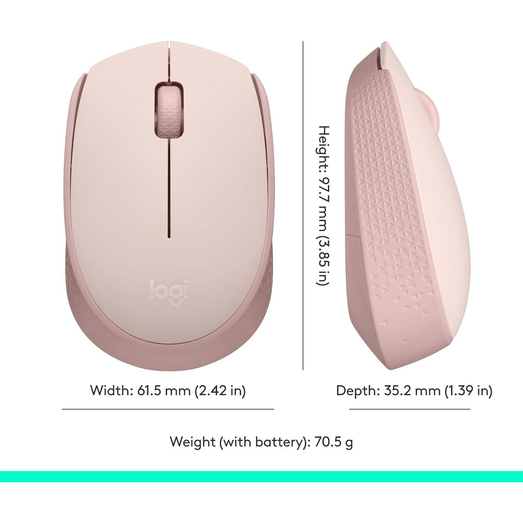 Logitech M171 Wireless Mouse – 2.4GHz, USB Mini Receiver, 12-Month ...