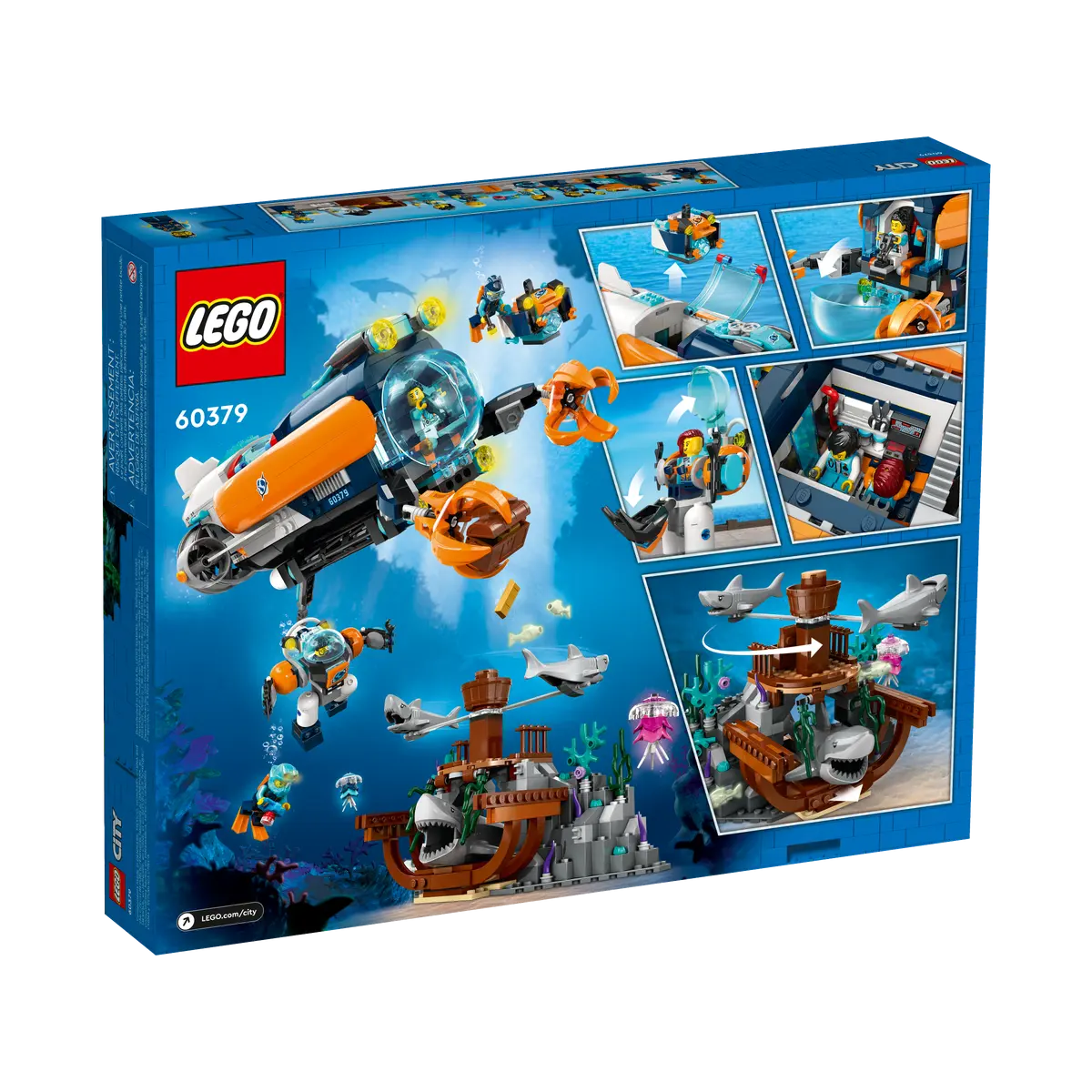 LEGO City 60379 Deep-Sea Explorer Submarine Toy Ocean Set | Gadcet UK
