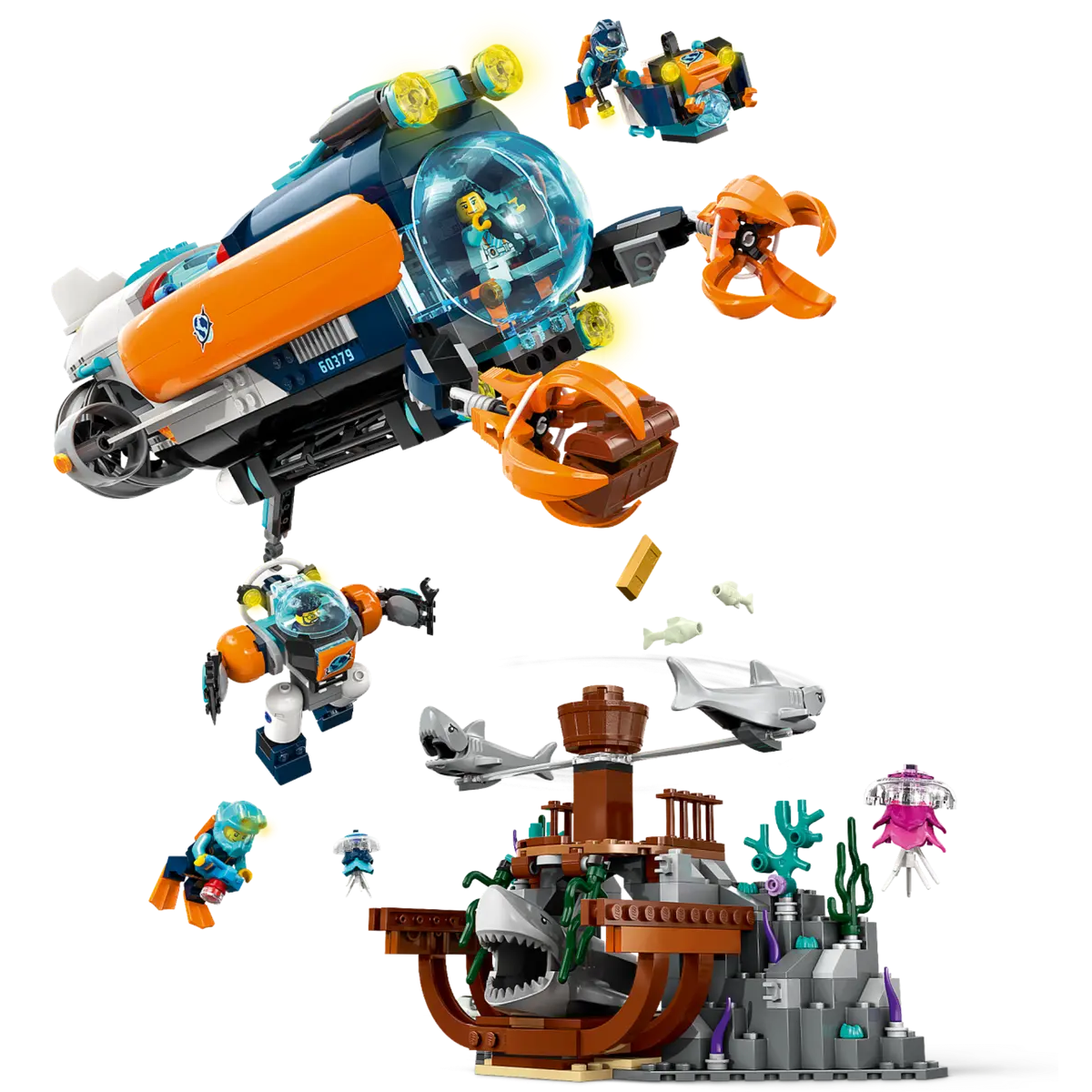 LEGO City 60379 Deep-Sea Explorer Submarine Toy Ocean Set | Gadcet UK