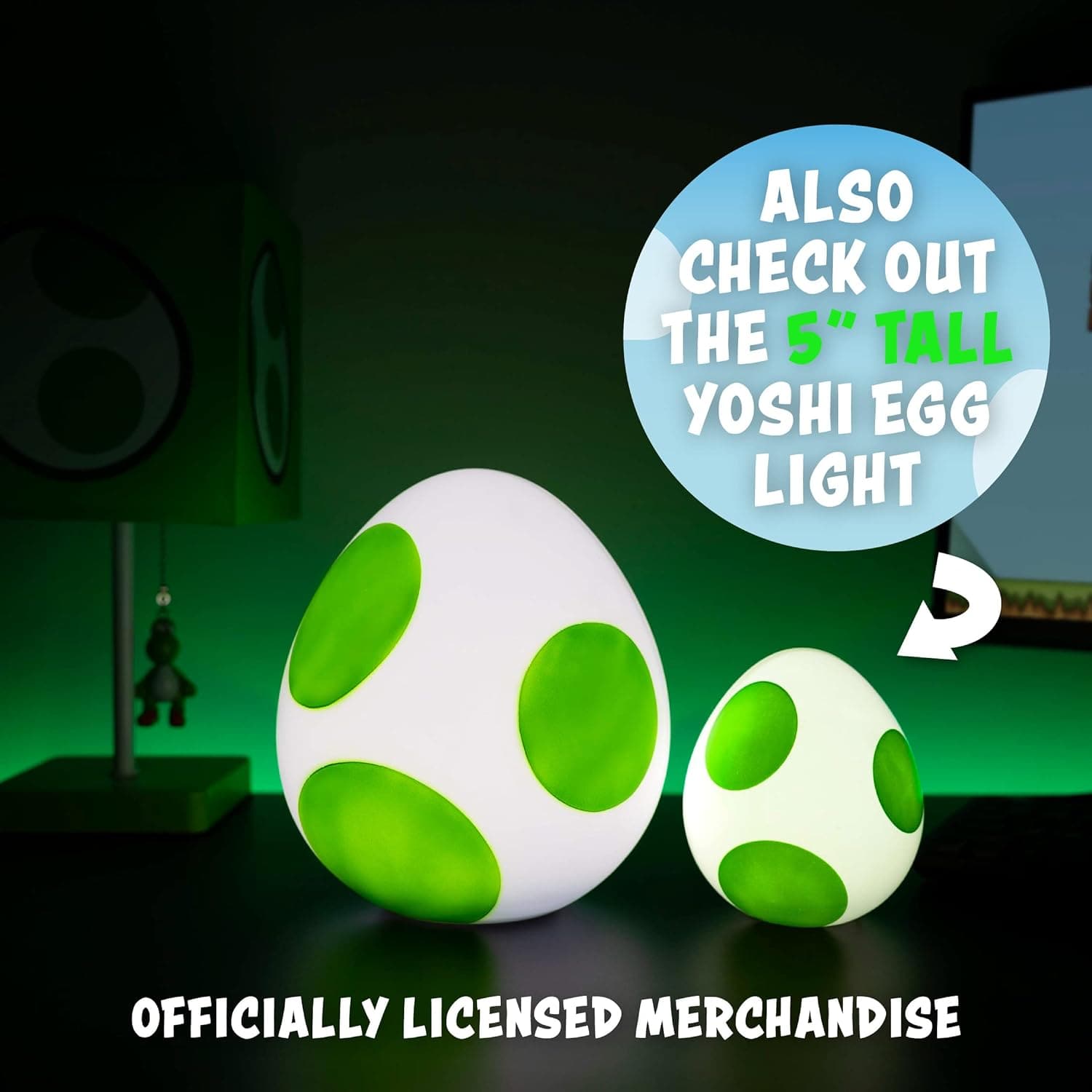 Paladone Yoshi Egg Light, Super Mario Bros Collectible Figure Light ...