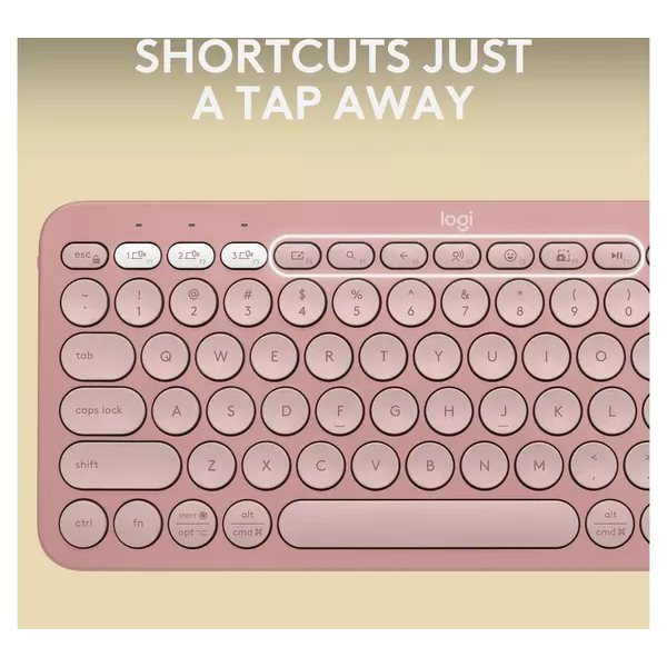 Logitech Pebble Keys 2 K380S Wireless Keyboard - Pink | Gadcet UK