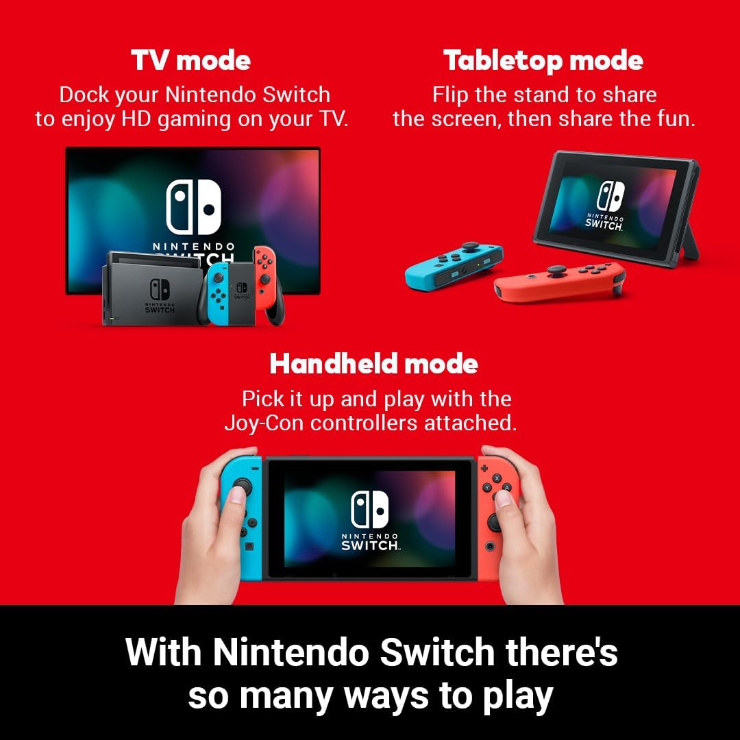 Nintendo Switch (OLED Model) - Neon Blue/Neon Red | Gadcet UK Video ...