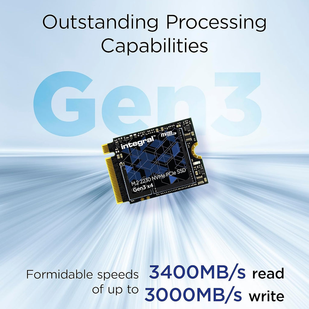 Integral 512GB M.2 NVMe 2230 PCIe Gen3 x4 SSD – READ speed up to 3400M ...