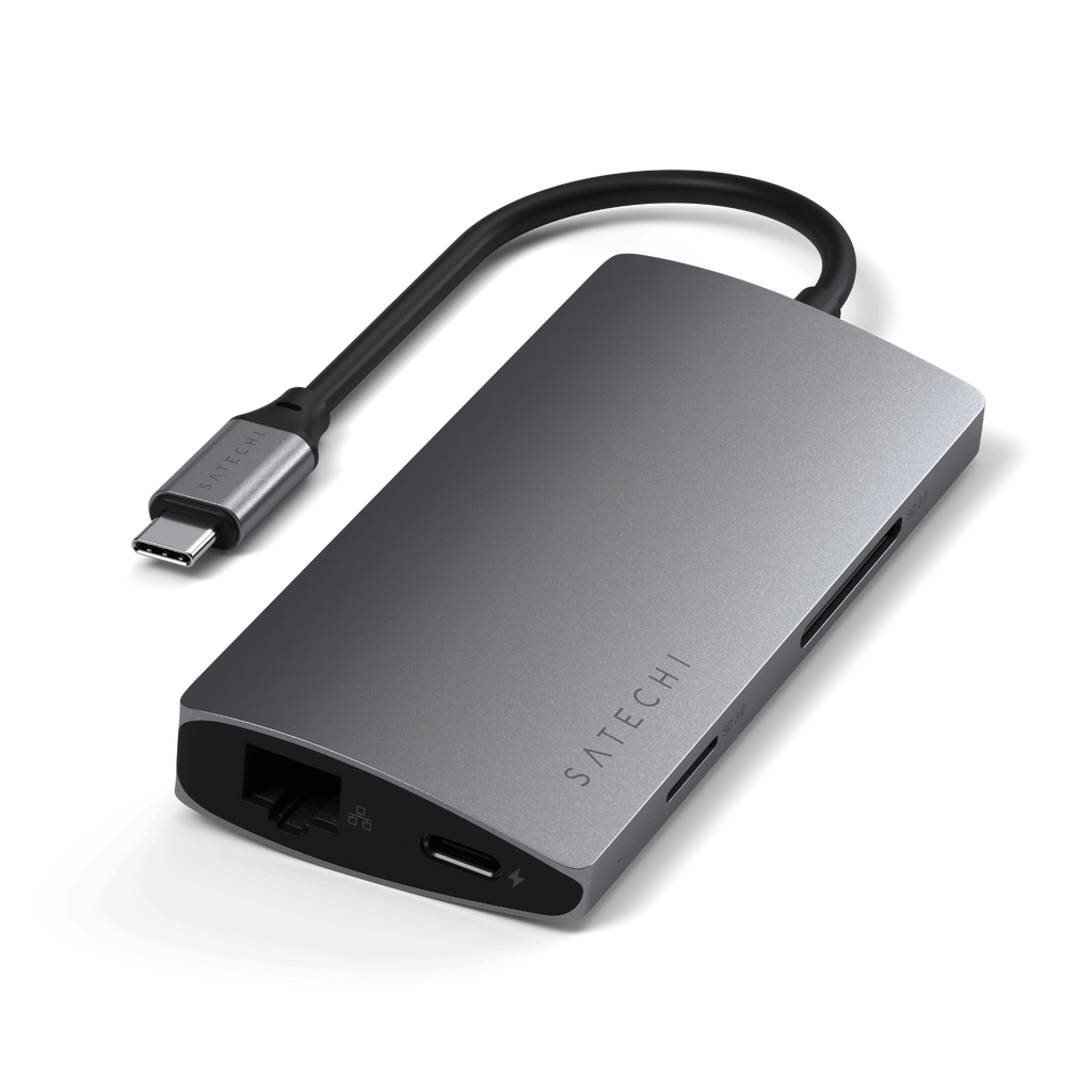 SATECHI Multiport Adapter 4K V2 6-port USB-C Connection Hub - Space Gr ...