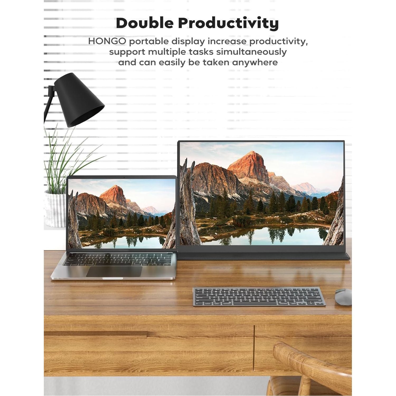 HONGO Portable Monitor 2.5K 18" 2560x1600P Laptop Monitor Screen IPS ...