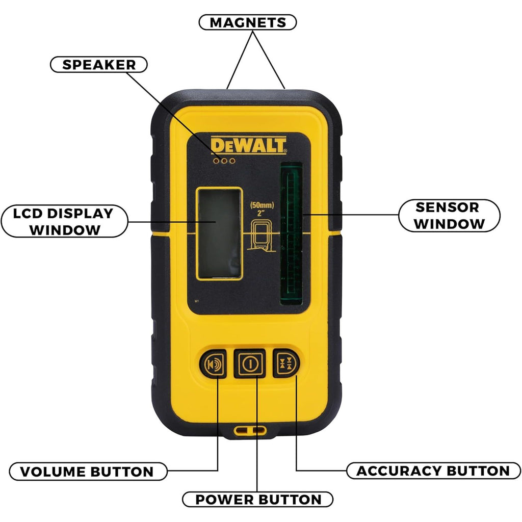 DEWALT Green Line Laser Detector upto 50M Working Range DE0892G– Gadcet UK