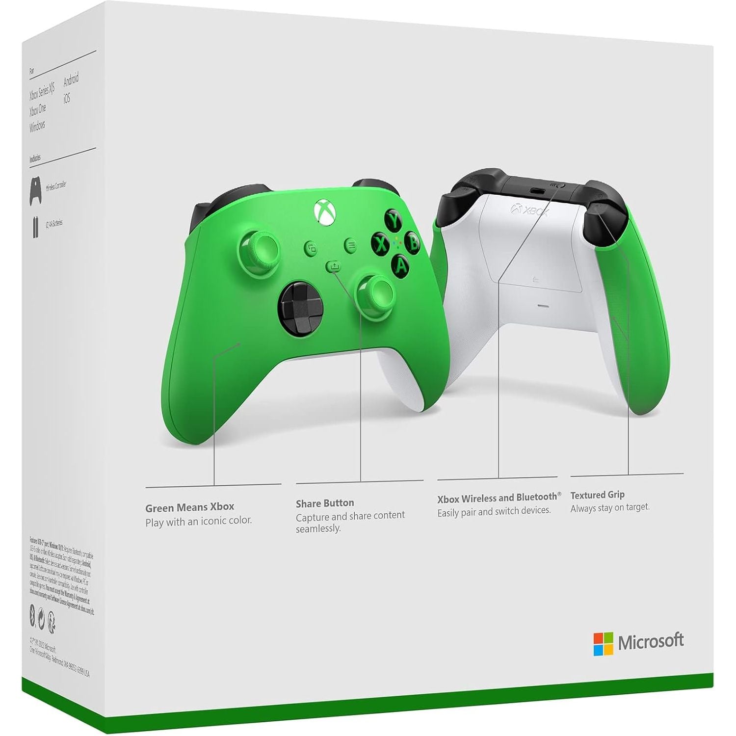 Xbox Wireless Controller – Velocity Green for Xbox Series X|S, Xbox One ...