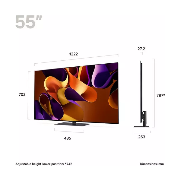 LG G4 55" OLED evo AI 4K HDR Smart TV 2024 (Stand Mount) - OLED55G46LS ...