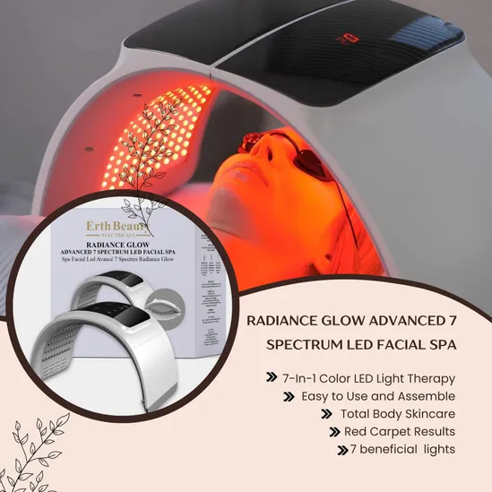 Erth Skin London Radiance Glow – 7-Spectrum LED Facial Spa for Advance ...
