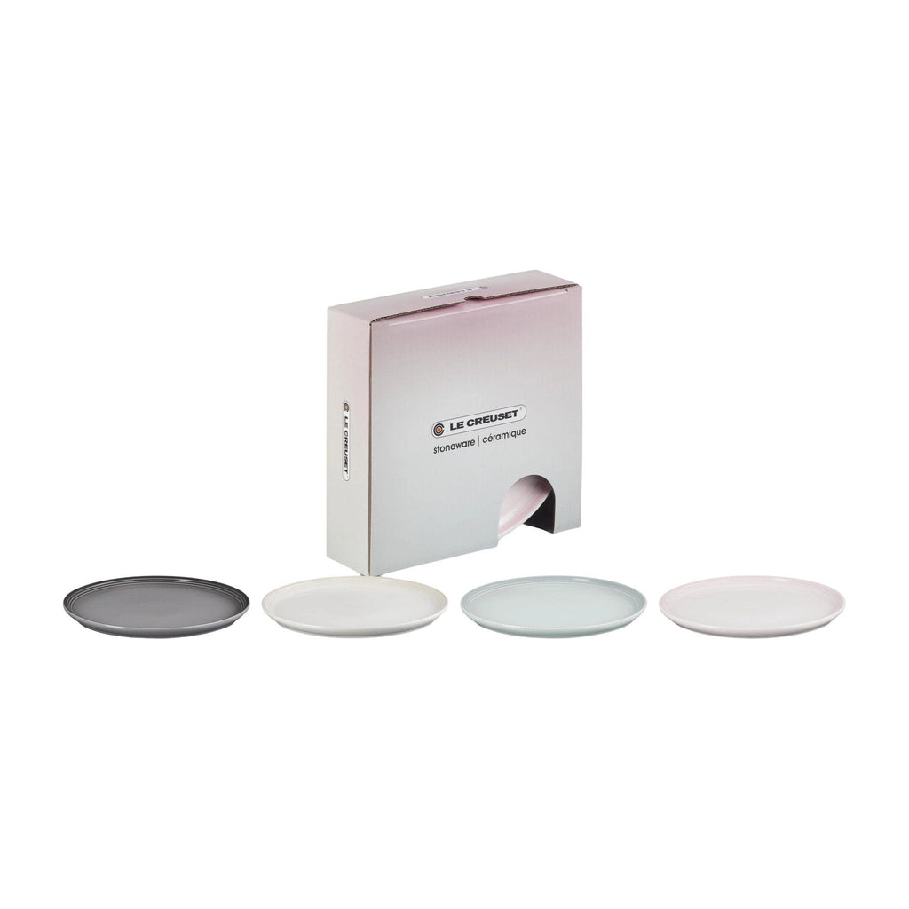 Le Creuset 22cm Breakfast Plate Set – Coupe, Multicolour, Set of 4 ...