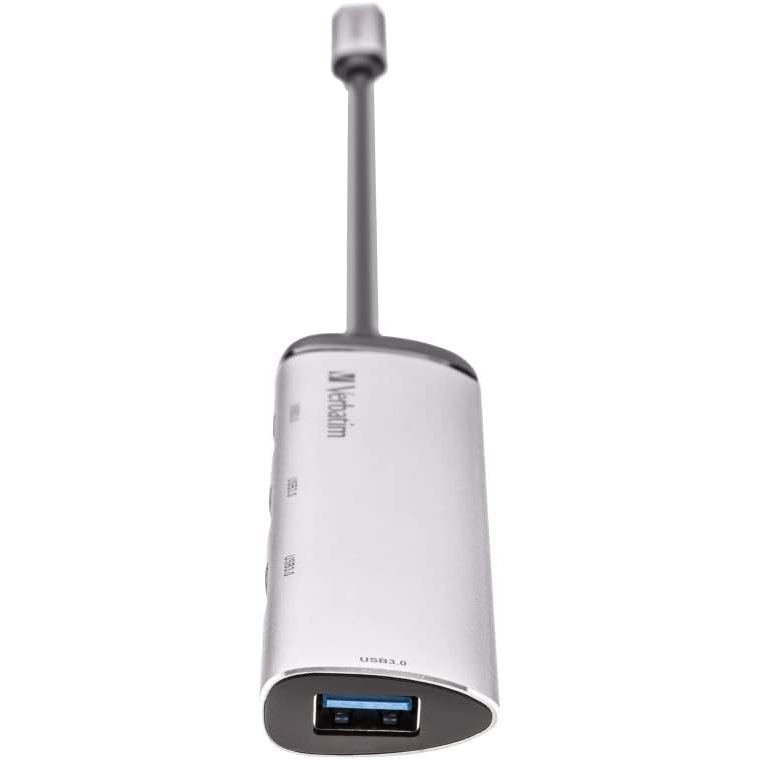 Verbatim USB-C Multiport Hub, USB C Adapter Made Aluminum for Laptops ...