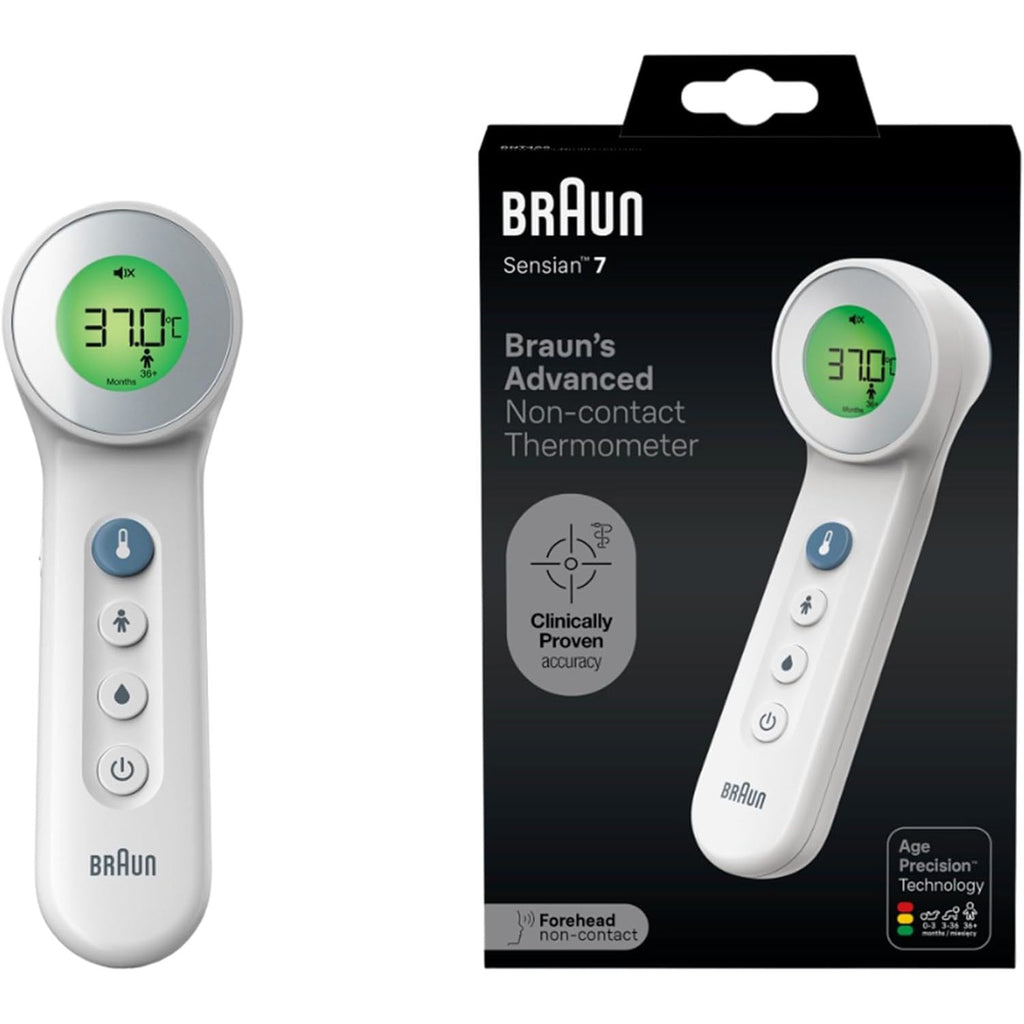 Braun Sensian 7 Forehead non-contact thermometer - Age Precision Technology - 3-in-1 Colour ...