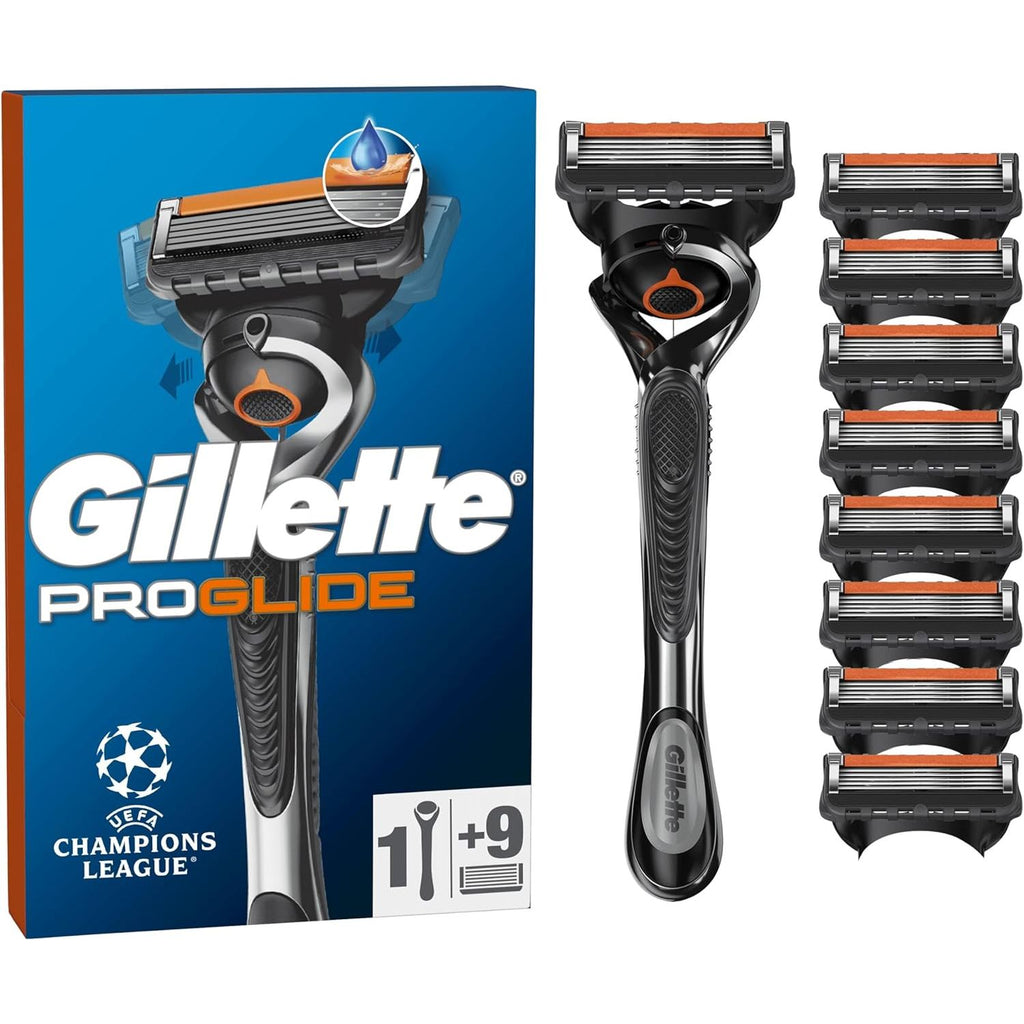 Gillette ProGlide Razor for Men, 1 Gillette Razor, 9 Razor Blade ...