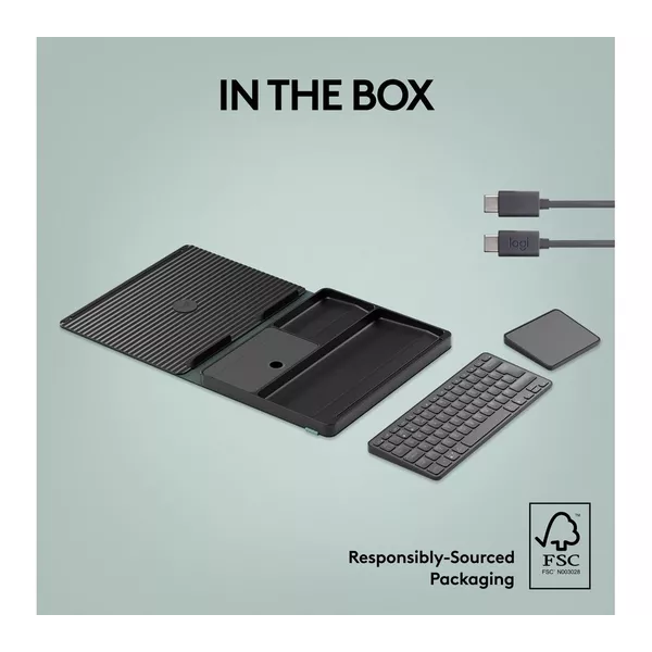 LOGITECH Casa Pop-up Desk Wireless Keyboard & Touchpad Set - Classic ...