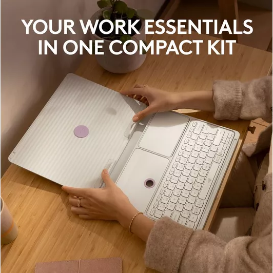 LOGITECH Casa Pop-up Desk Wireless Keyboard & Touchpad Set - Nordic ...