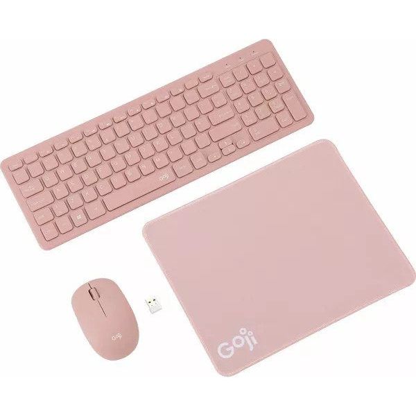 GOJI 3-in-1 Wireless Keyboard & Mouse Set - Pink | Gadcet UK Keyboards ...