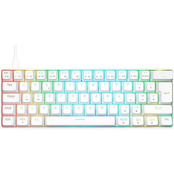 NOS C-450 Mini Pro RGB Mechanical Gaming Keyboard - White– Gadcet UK