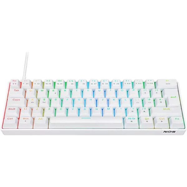 NOS C-450 Mini Pro RGB Mechanical Gaming Keyboard - White– Gadcet UK