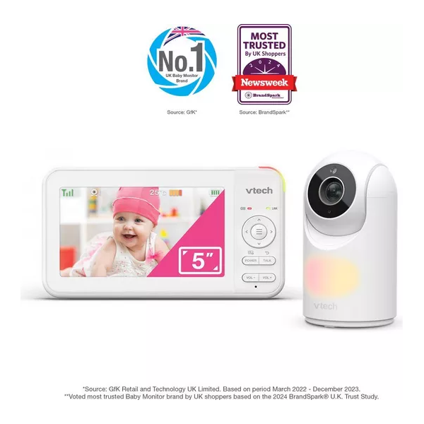 VTECH VM5467 5" Pan & Tilt Video Baby Monitor - White– Gadcet UK