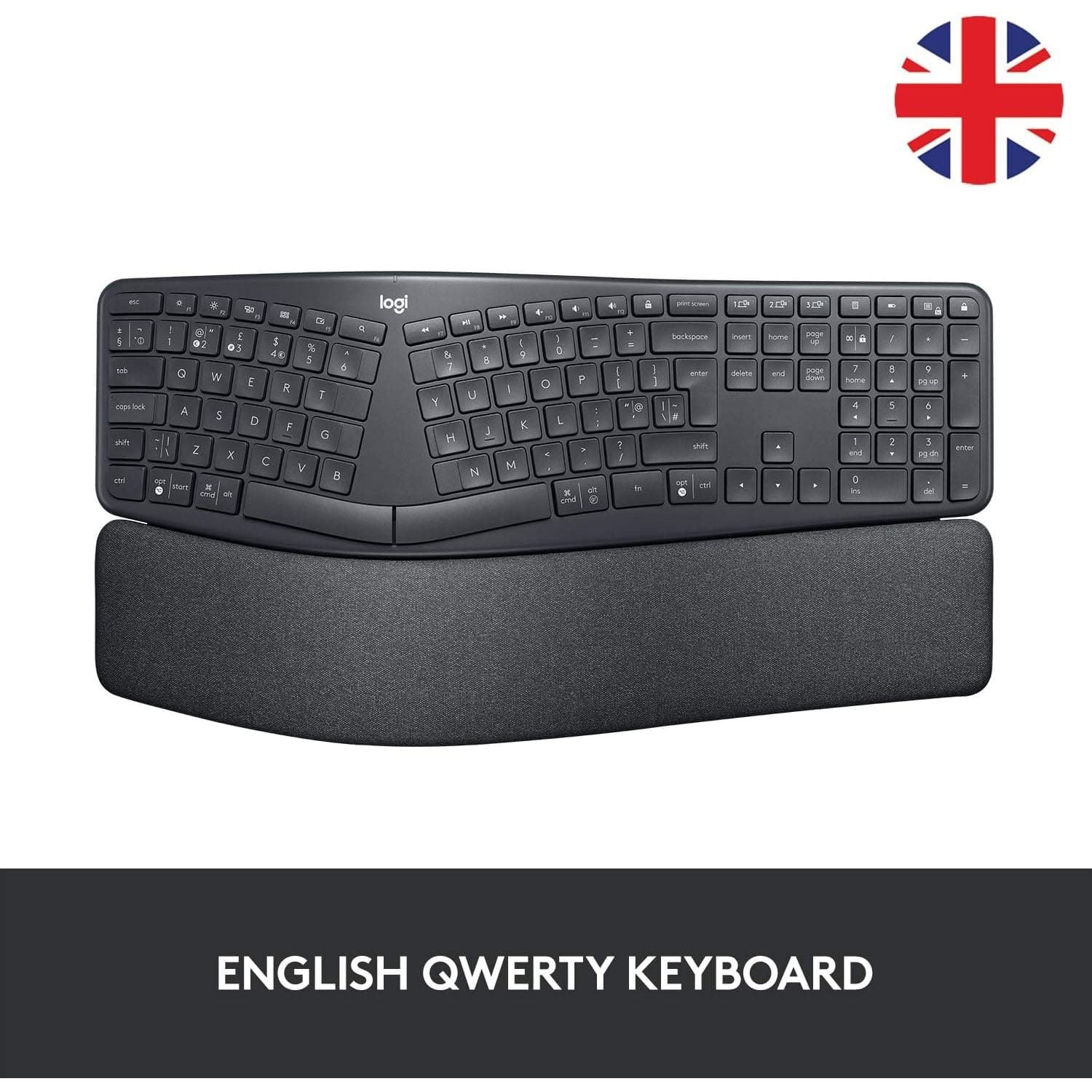 Logitech ERGO K860 Wireless Ergonomic Keyboard - Split Keyboard Layout ...