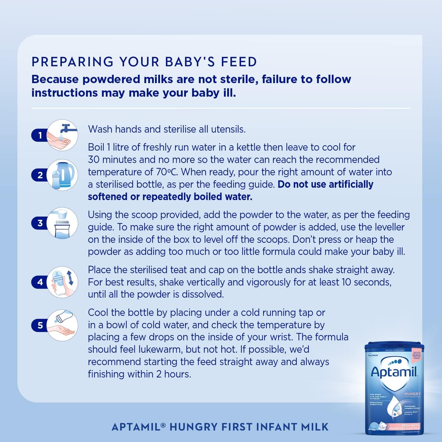 Aptamil Advanced 1 First Infant Baby Milk Powder Formula, from Birth ...