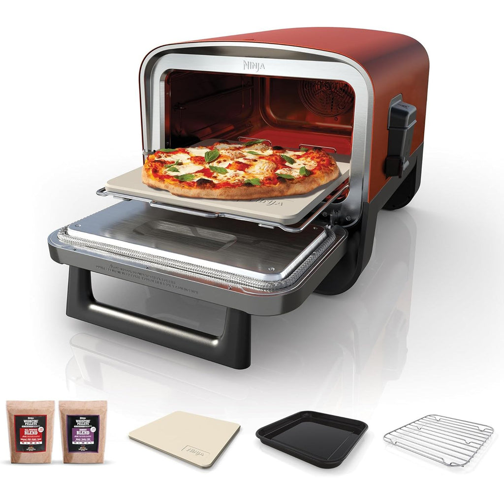 Ninja Woodfire Electric Outdoor Oven – 8‑in‑1 Pizza Oven, High‑Heat Ro ...