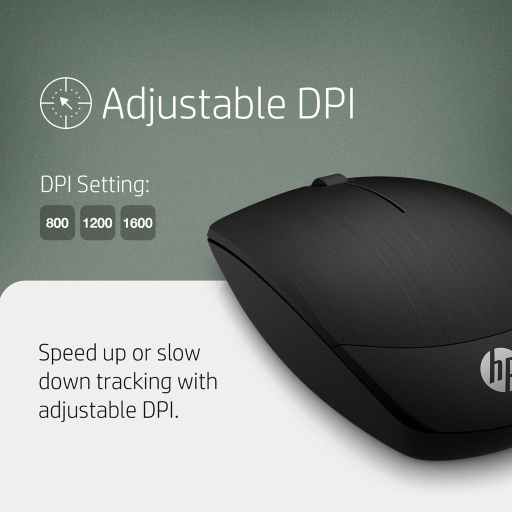 HP Wireless Mouse X200 – 2.4GHz with USB Receiver, 18-Month Battery Li ...